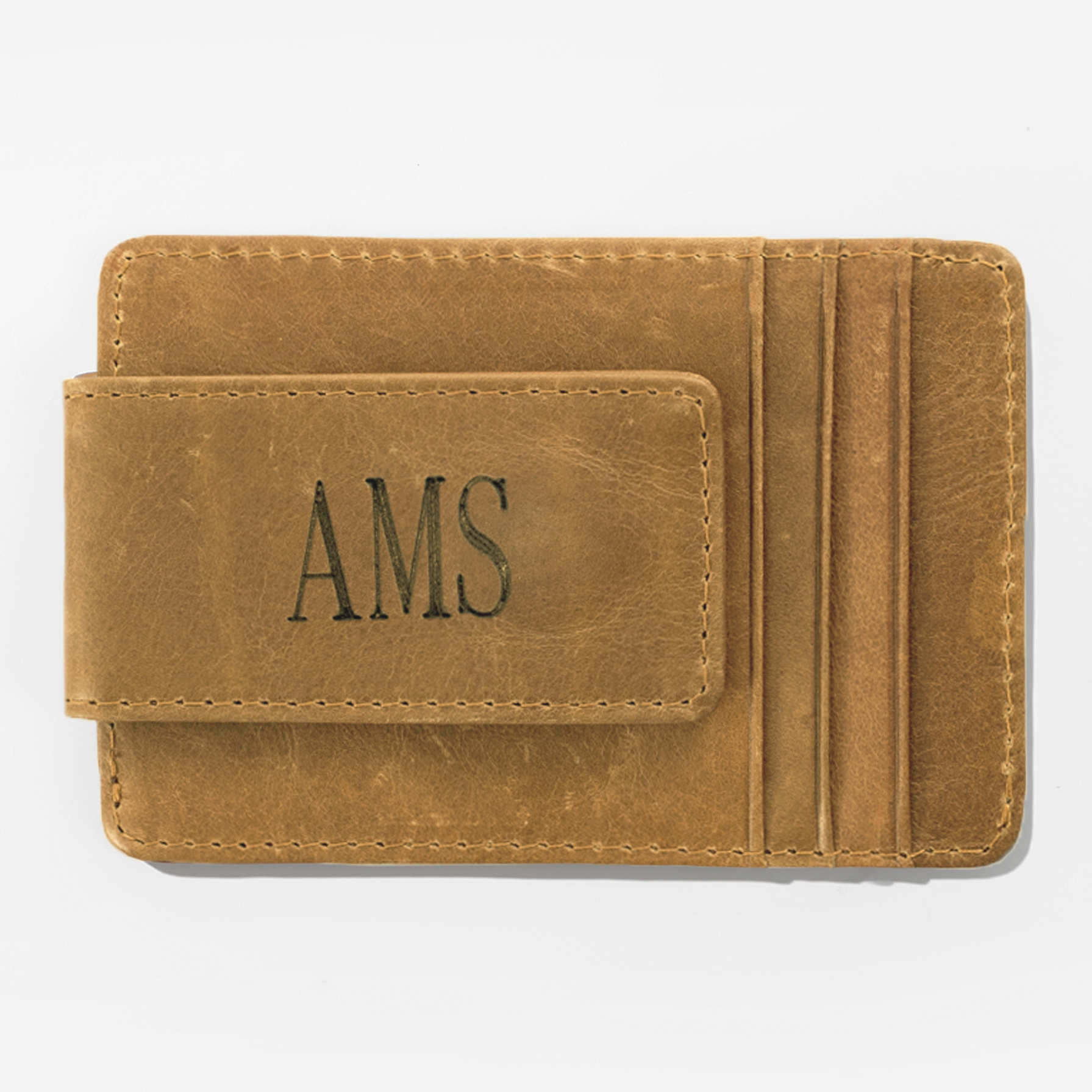 Men’s Monogrammed Wallet with Money Clip — Marleylilly
