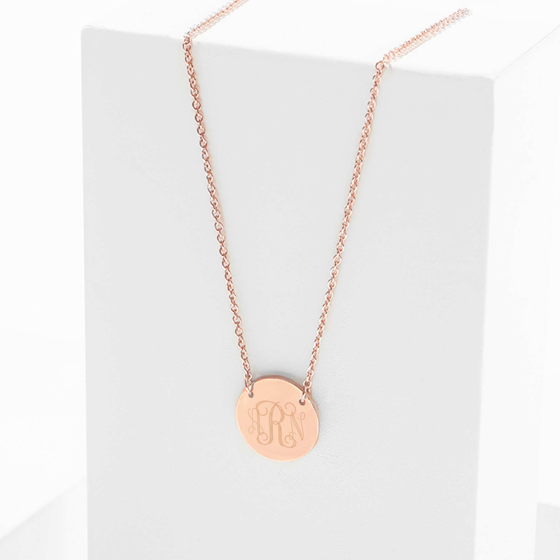 Personalized Dainty Disc Necklace - Marleylilly