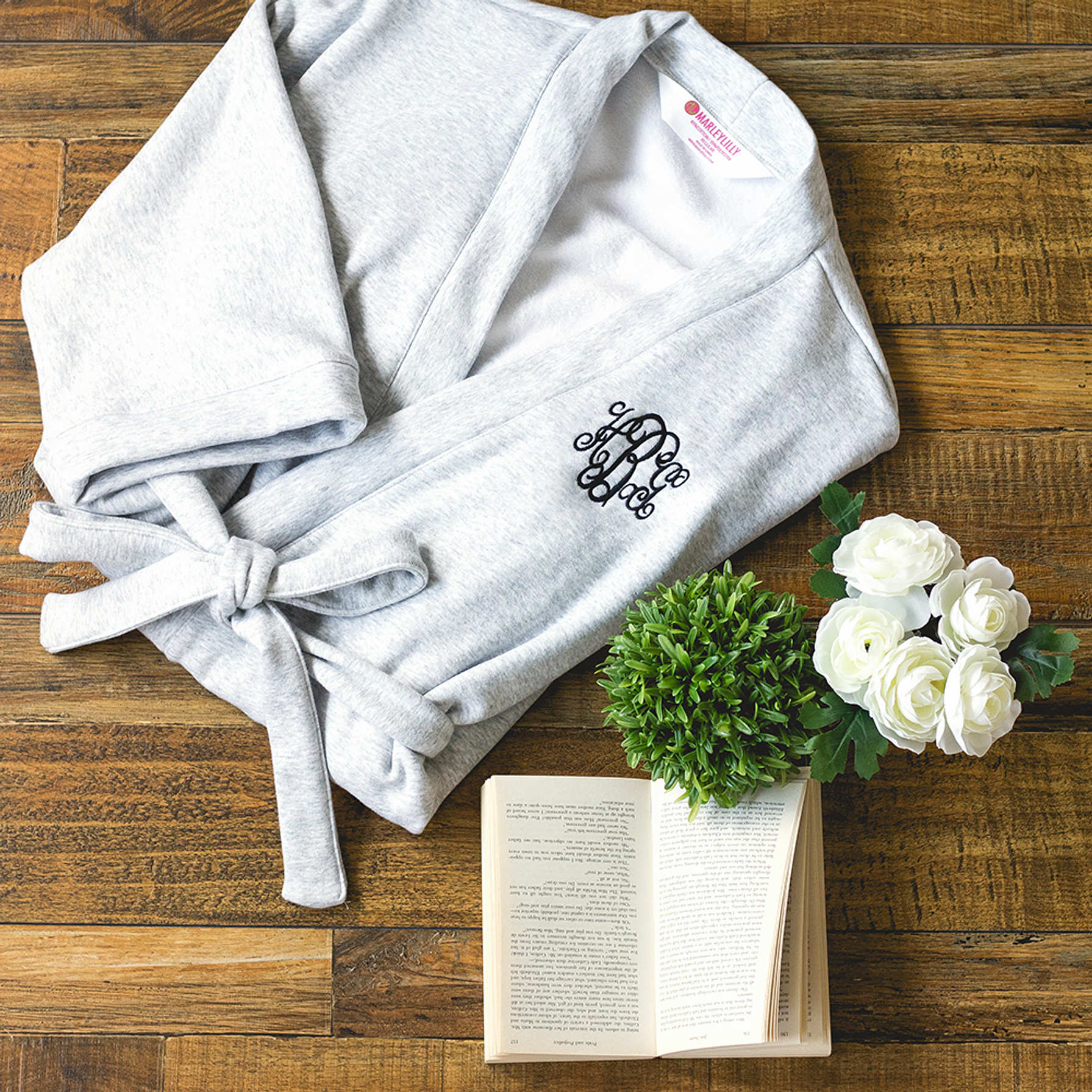 Monogrammed Sweatshirt Robe - Marleylilly