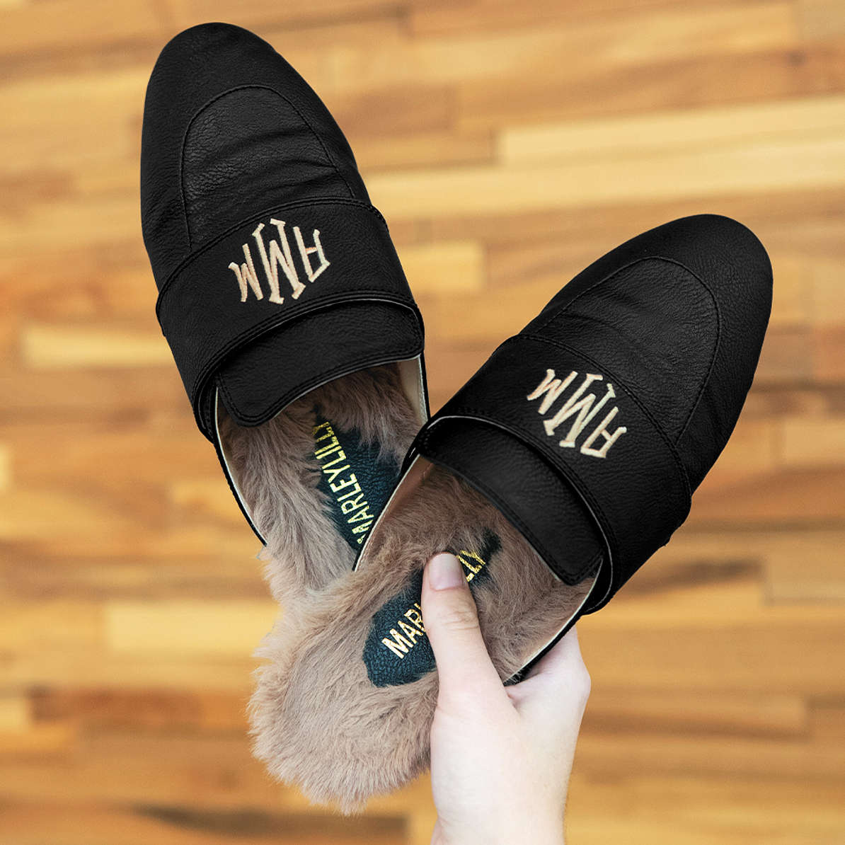 Monogrammed Slip on Loafers - Marleylilly