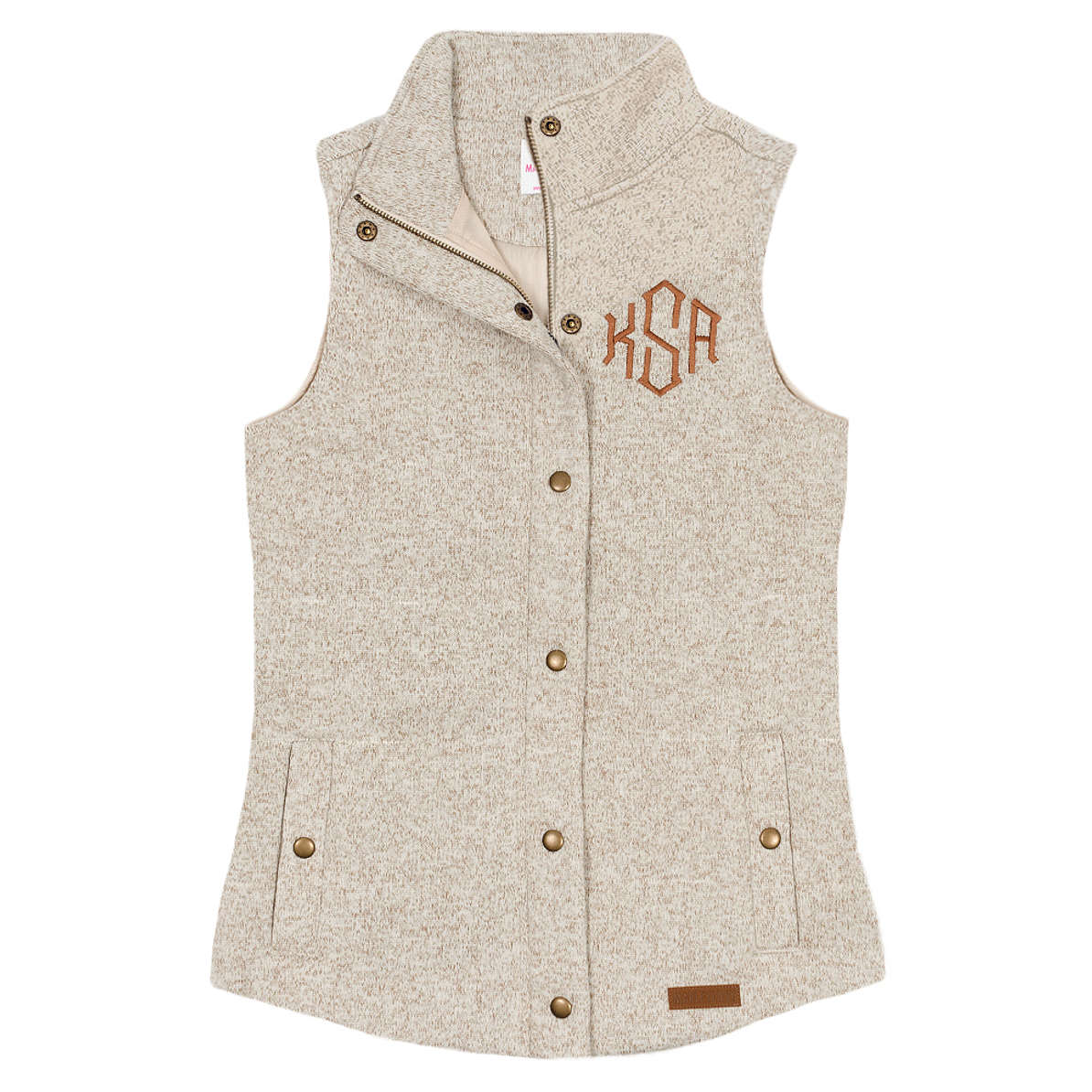 Monogrammed Heathered Quilted Vest - Marleylilly