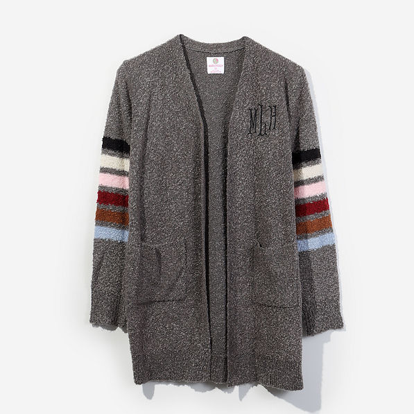 Monogrammed & Oversized Boyfriend Cardigan— Marleylilly