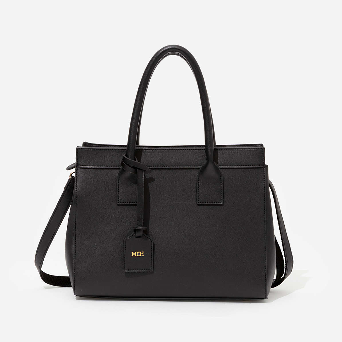 Faux Leather Monogrammed Handbag - Marleylilly