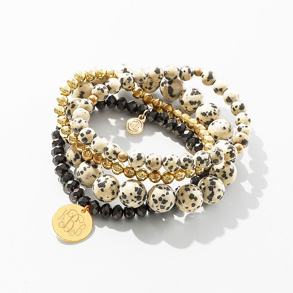 Personalized Leopard Bracelet Stack