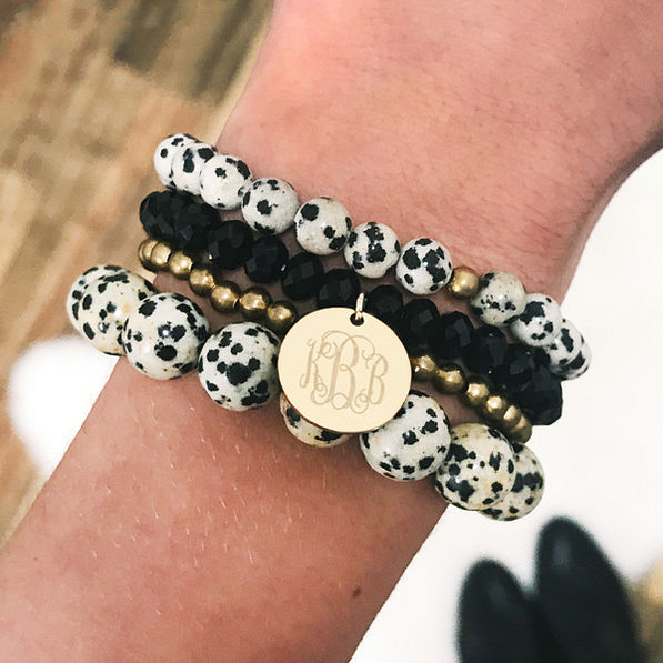 Personalized Leopard Bracelet Stack