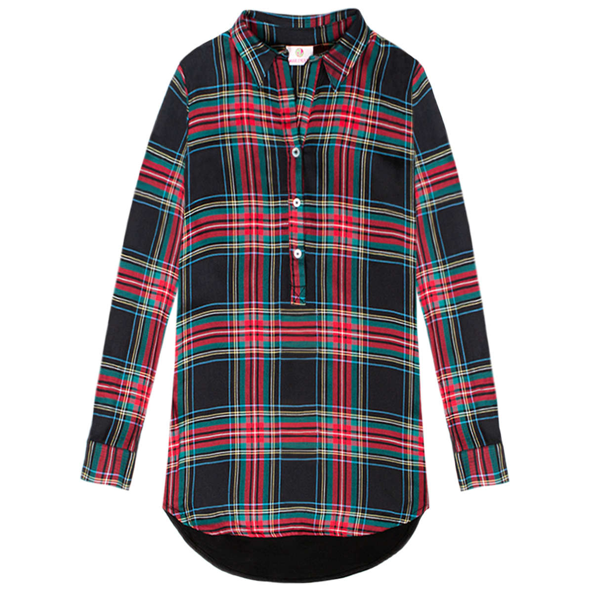 Monogrammed Collared Layering Tunic