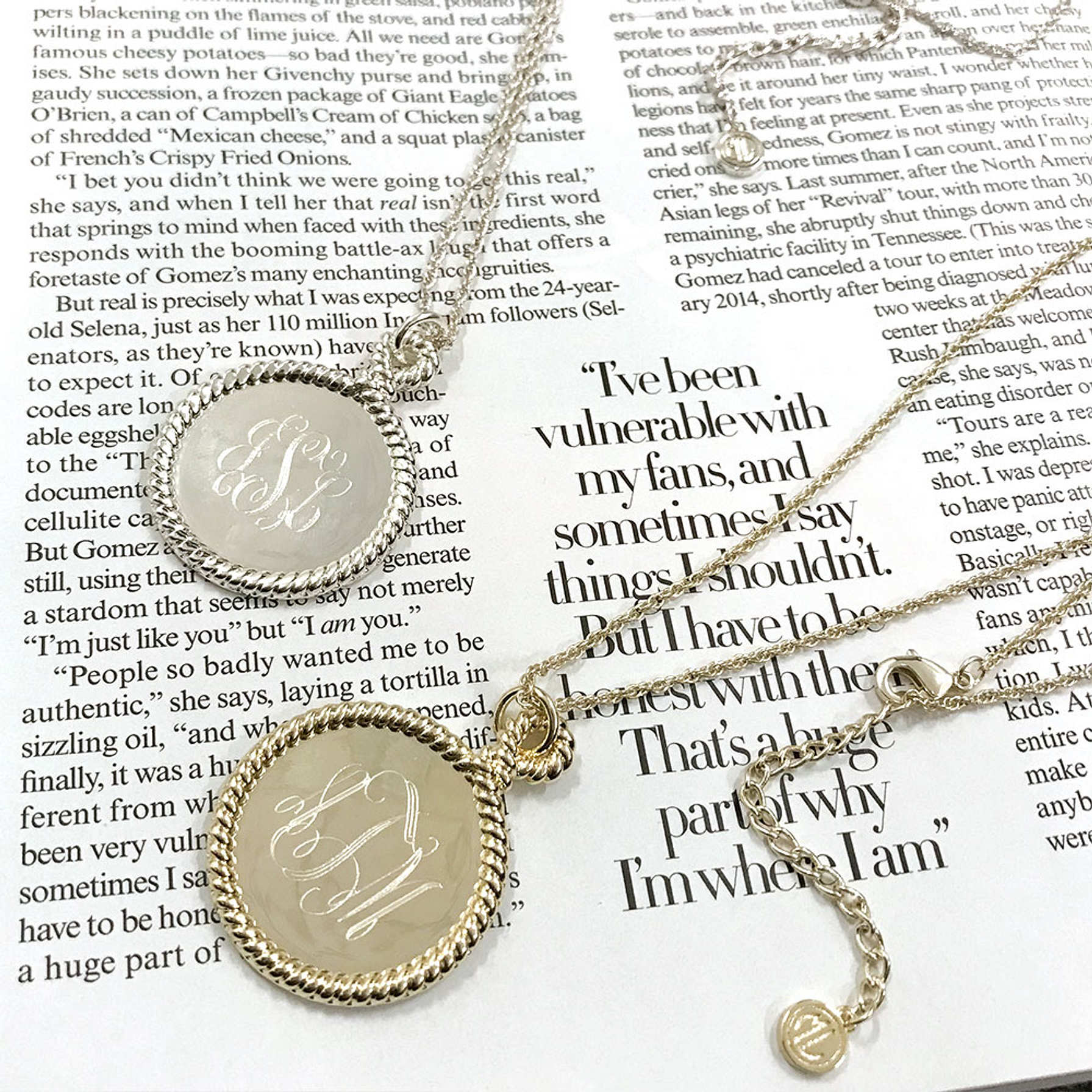 Nautical Rope Monogrammed Necklace - Marleylilly