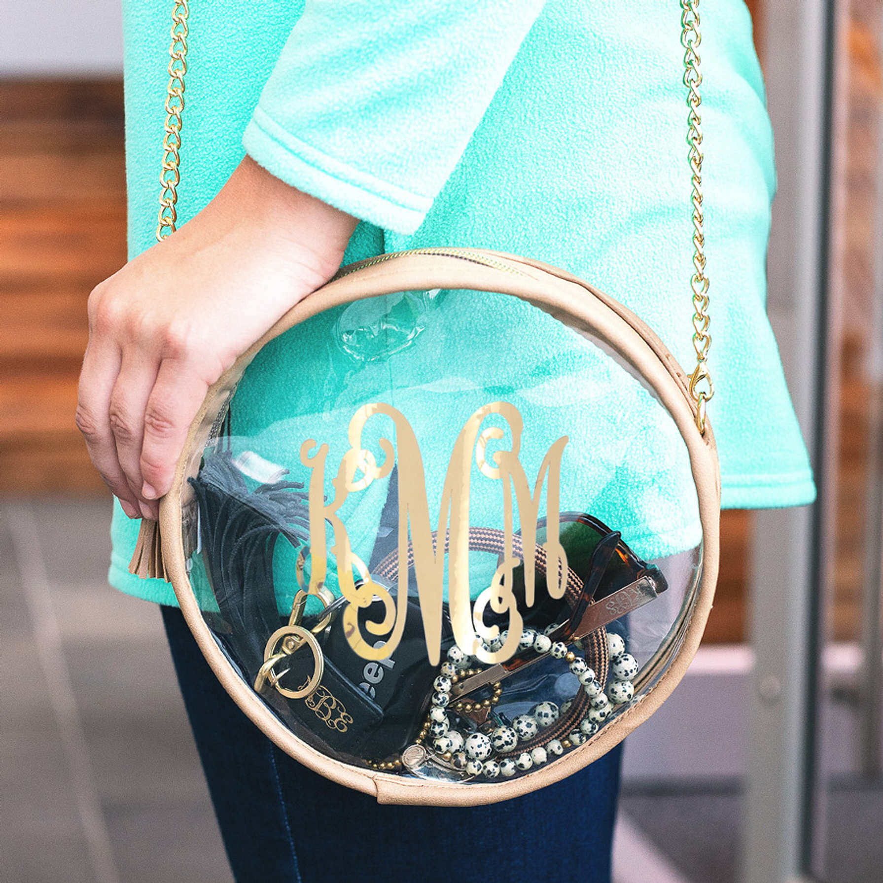 Clear Circular Monogrammed Crossbody Bag – Marleylilly