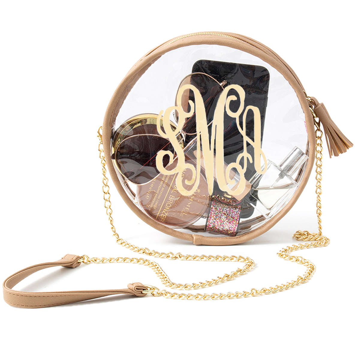 Clear Circular Monogrammed Crossbody Bag – Marleylilly
