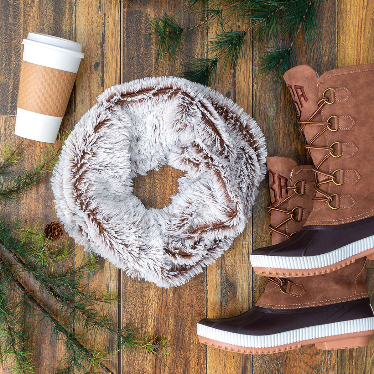 Faux Fur Cowl Neck Scarf