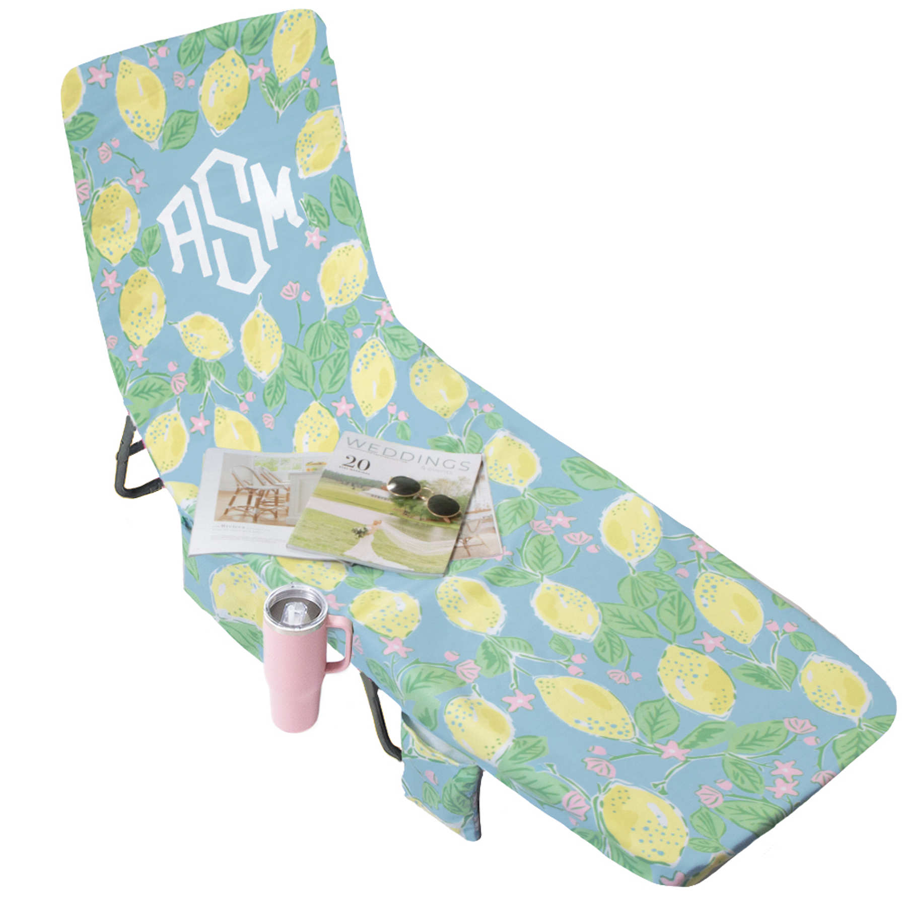 Monogrammed Lounge & Beach Chair Cover - Marleylilly