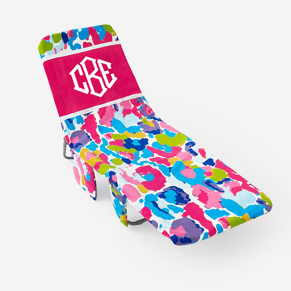 Monogrammed Lounge & Beach Chair Cover - Marleylilly