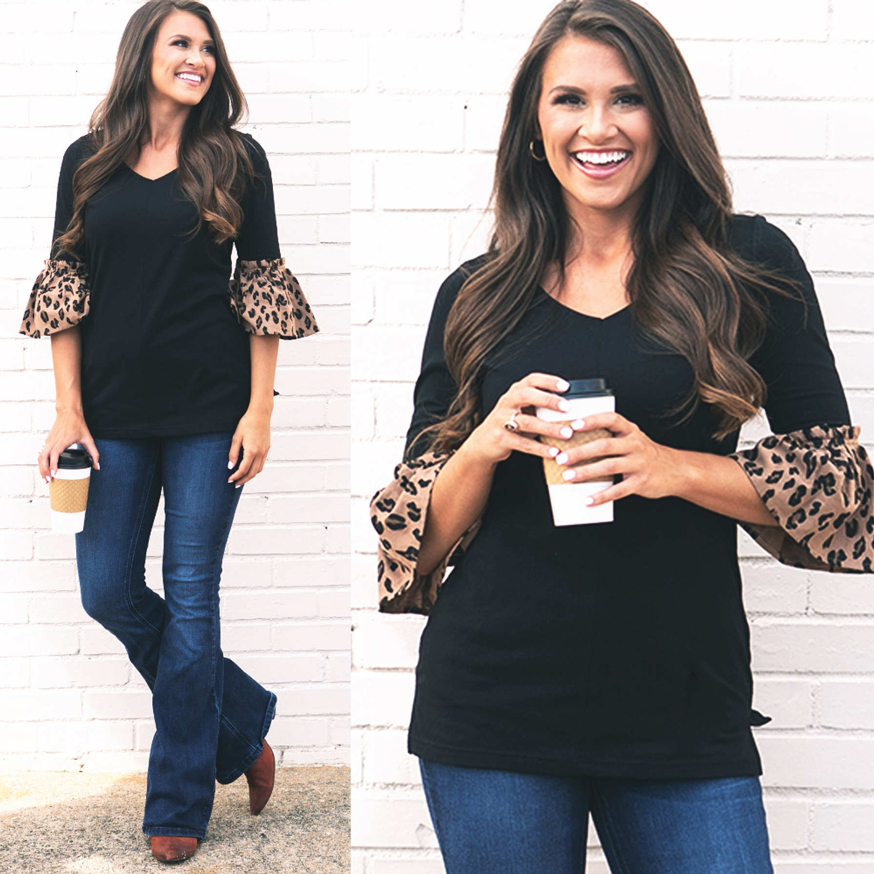 Ladies Bell Sleeve Top - Marleylilly