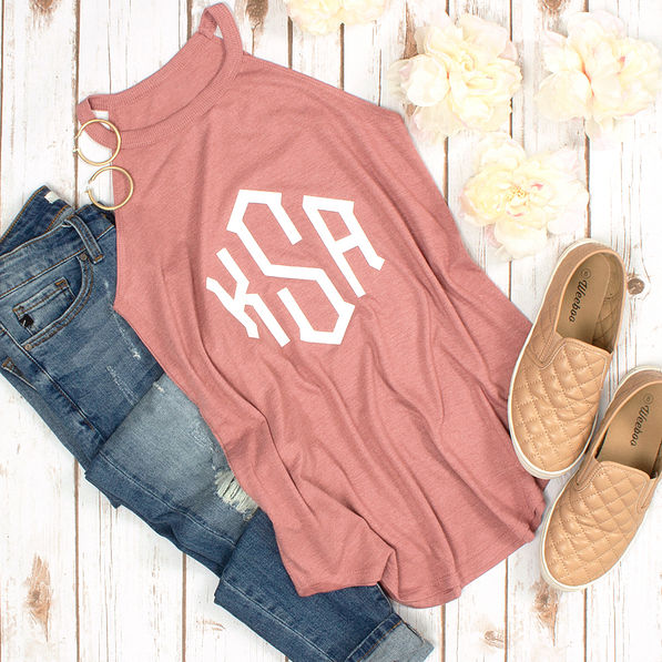 Monogrammed High-Neck Tank Top - Marleylilly