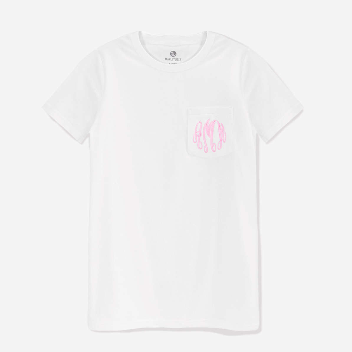 Monogrammed Pocket T-Shirt/Monogram Tee - Marleylilly