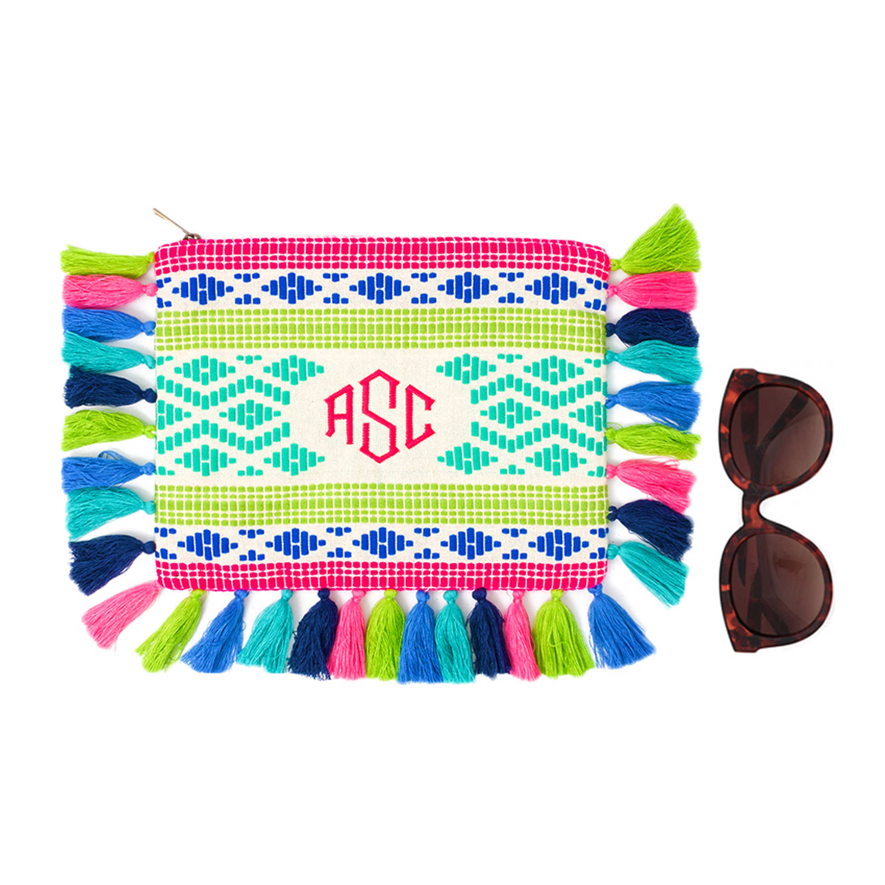 Personalized Tropical Clutch - Marleylilly