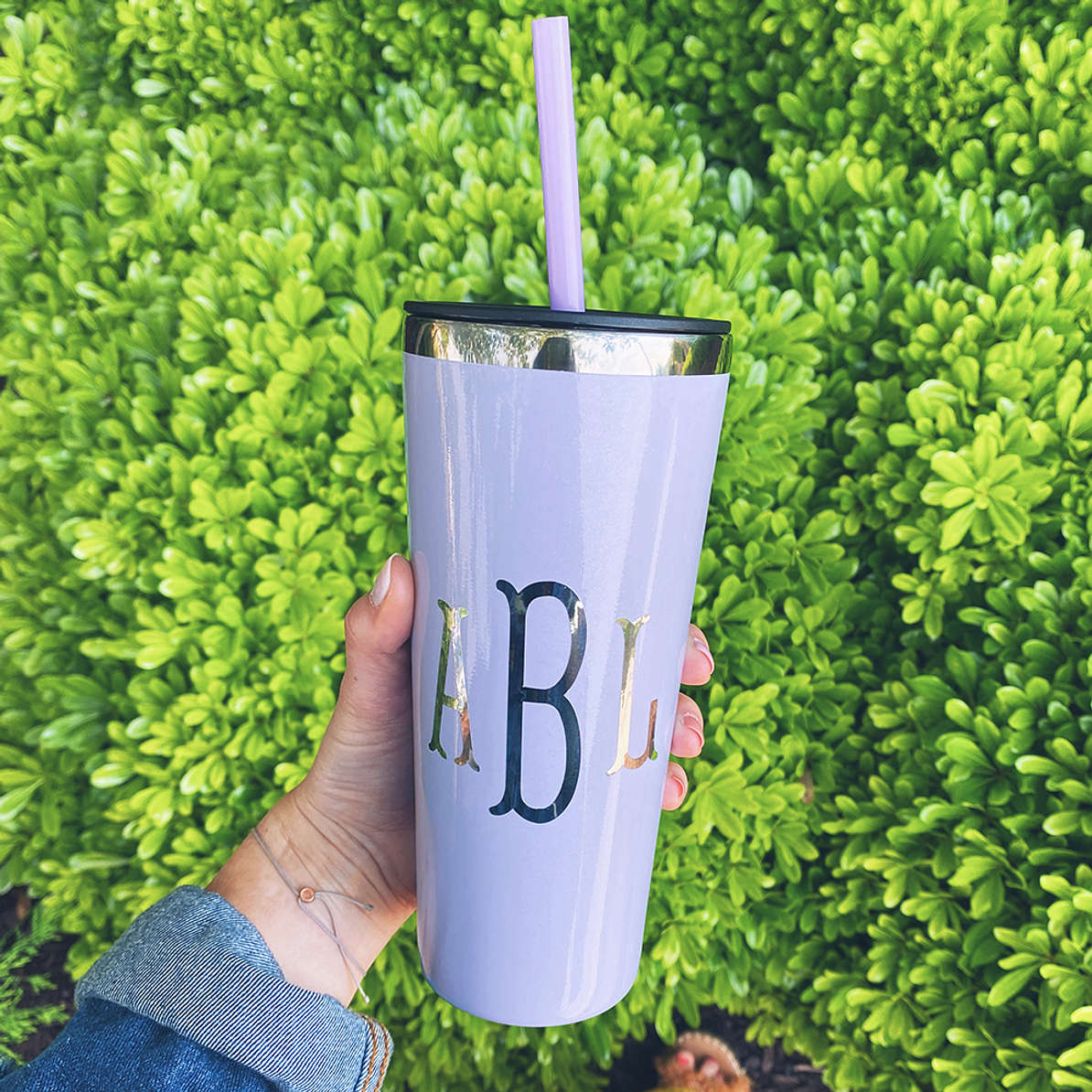Stainless Steel Monogrammed Cup - Marleylilly