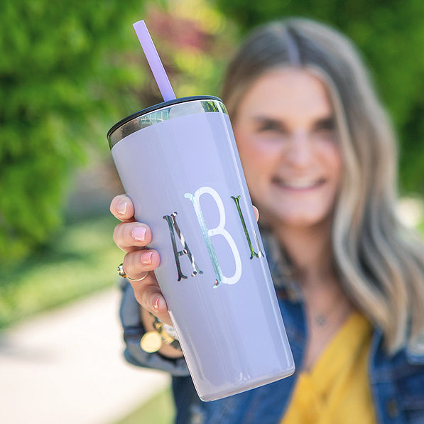 Stainless Steel Monogrammed Cup - Marleylilly