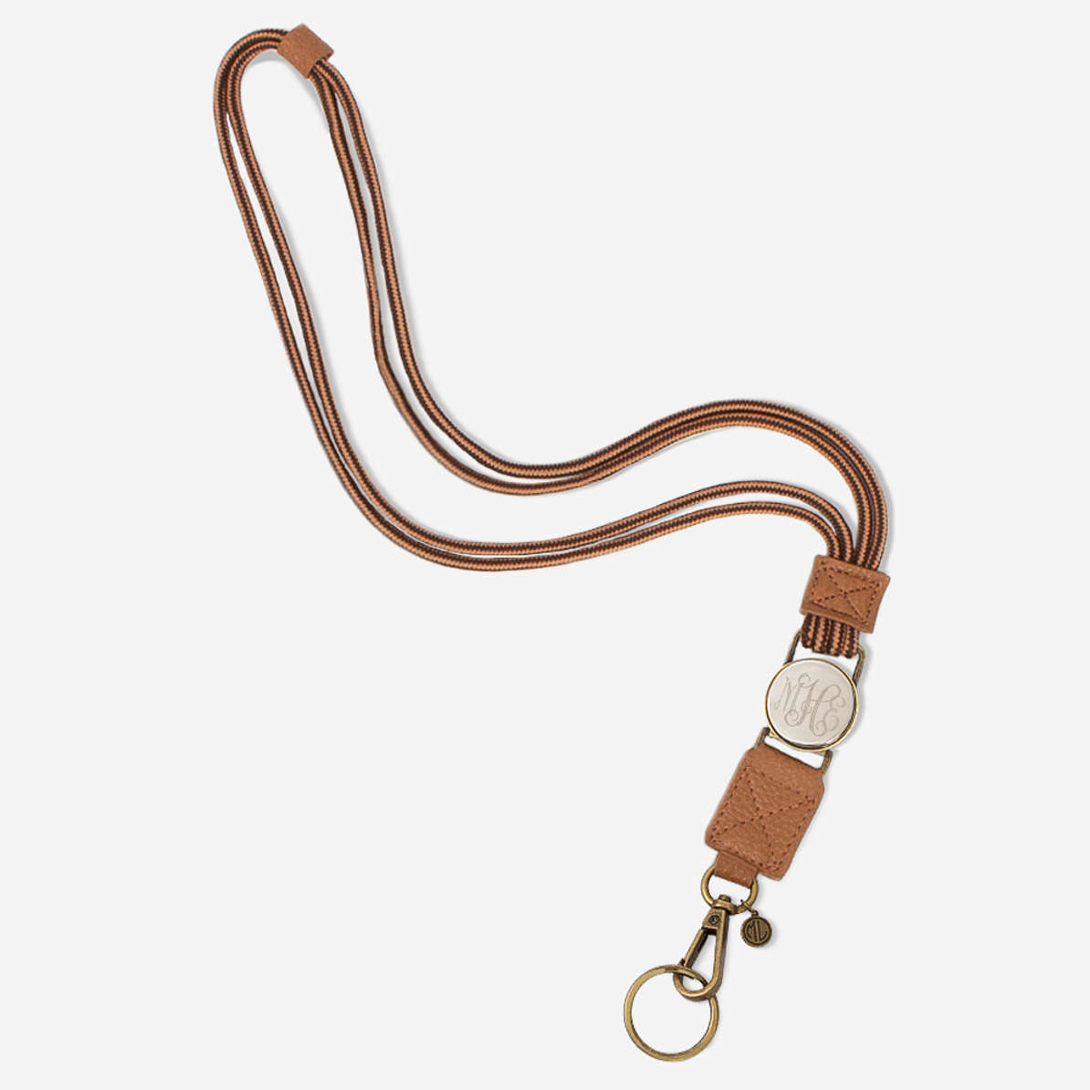 Personalized Brown Corded Lanyard - Marleylilly