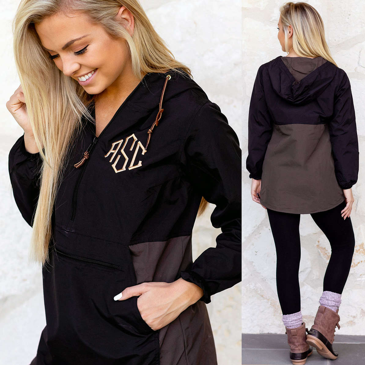 Monogrammed Pullover Rain Jacket - Marleylilly