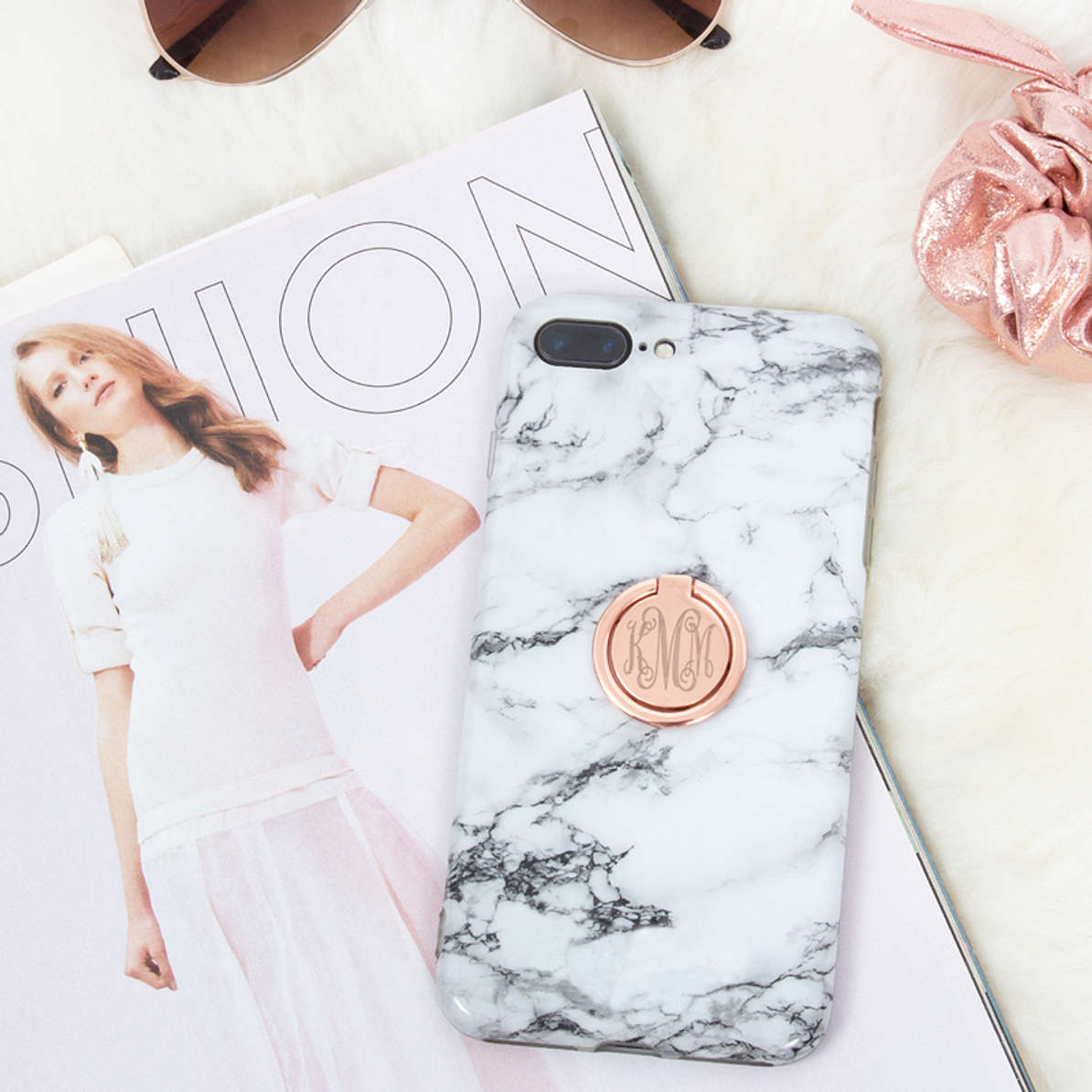 Monogrammed Phone Ring Holder - Marleylilly