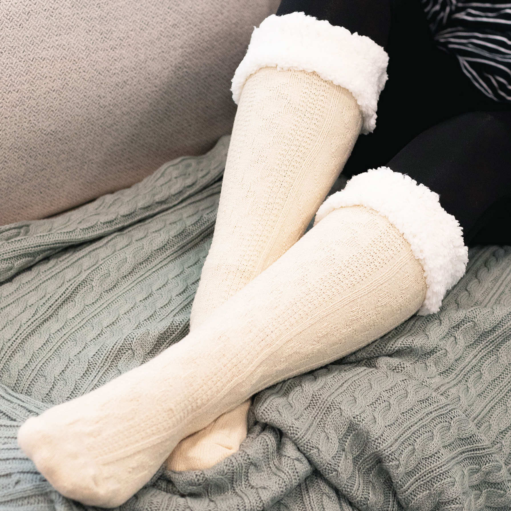 Sherpa-Topped Cabin Socks | Free Shipping | Marleylilly