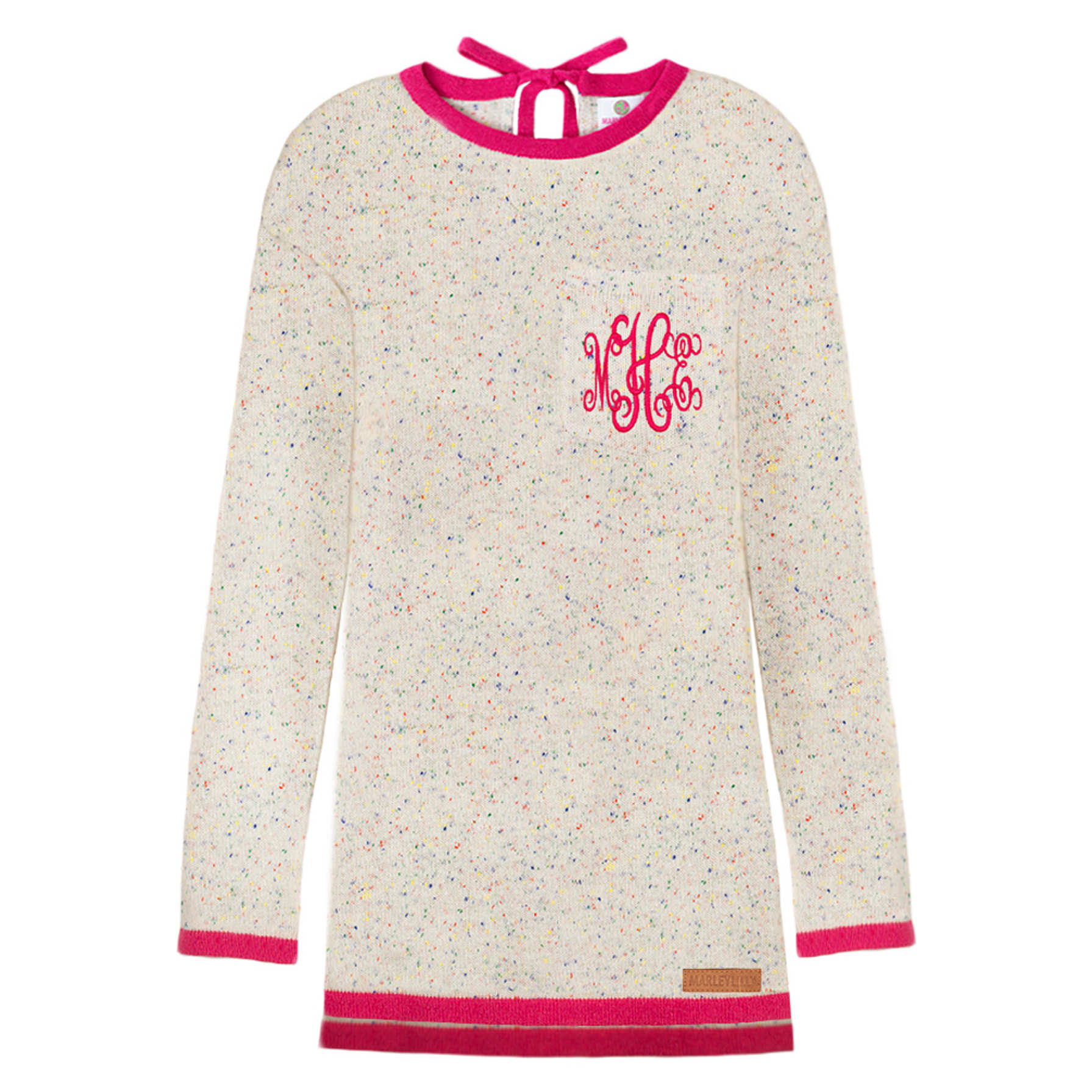 Personalized Pink & Cream Sweater