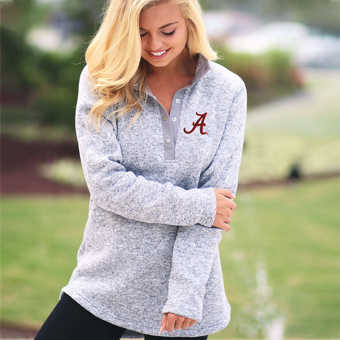 Women's Personalized Alabama Heathered Pullover Tunic - Marleylilly