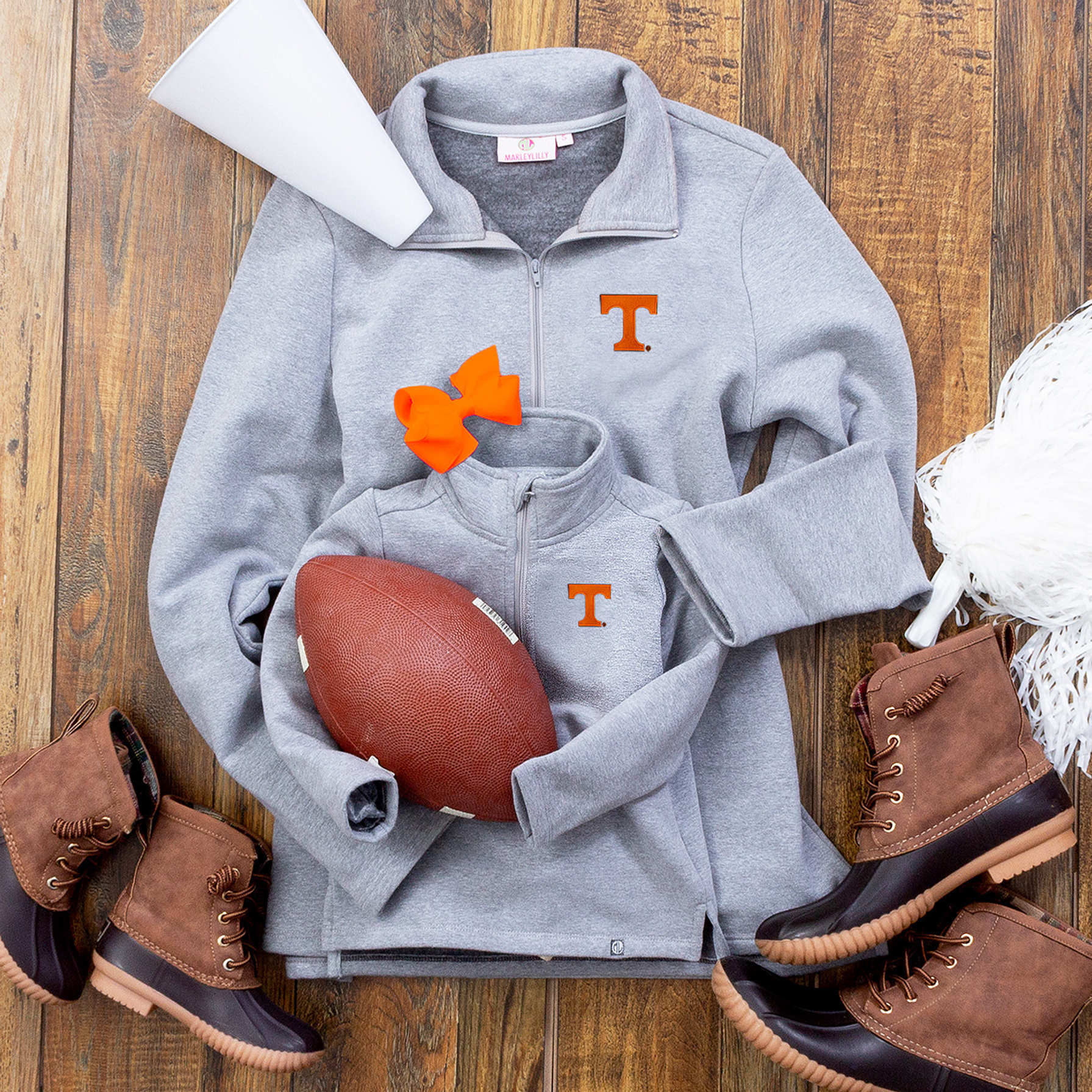 Tennessee Volunteers Pullover Sweatshirt in Heather Gray - Marleylilly
