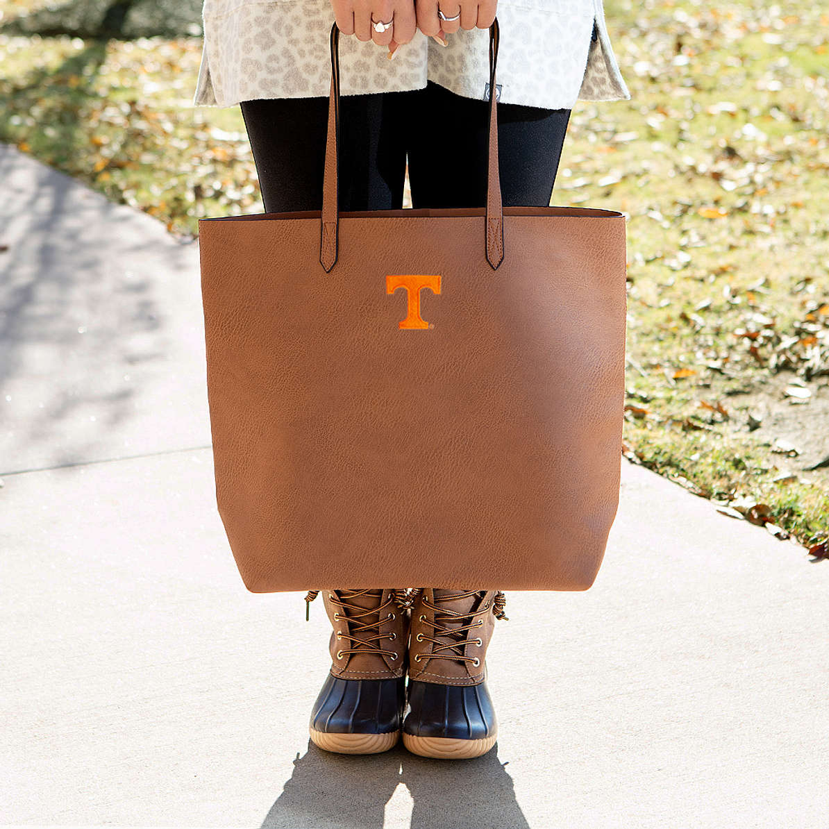 Tennessee Volunteers Basic Tote Bag in Camel - Marleylilly