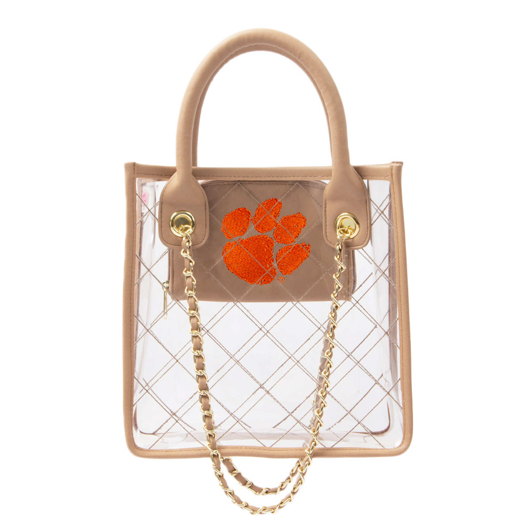NCAA Clemson Tigers Clear Quilted Tote - Marleylilly