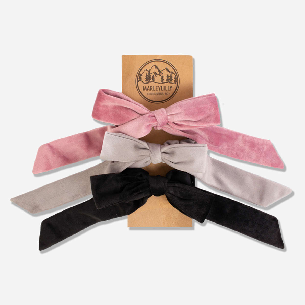 Bow Scrunchie Set in Multiple Colors - Marleylilly