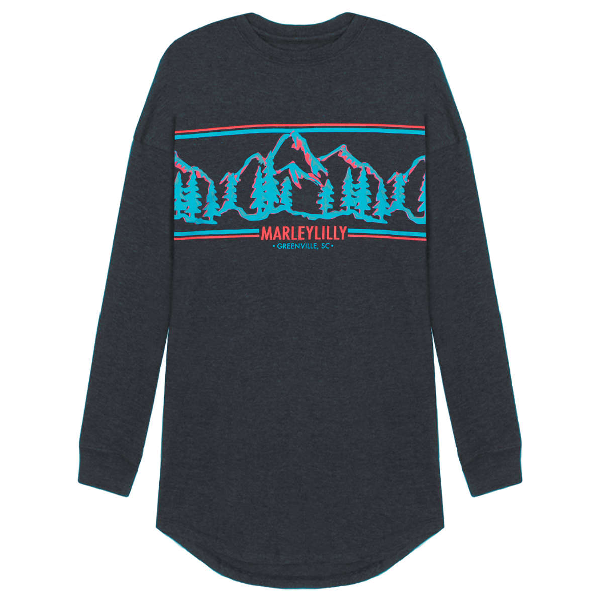 Long Sleeve Preppy Mountain Tunic