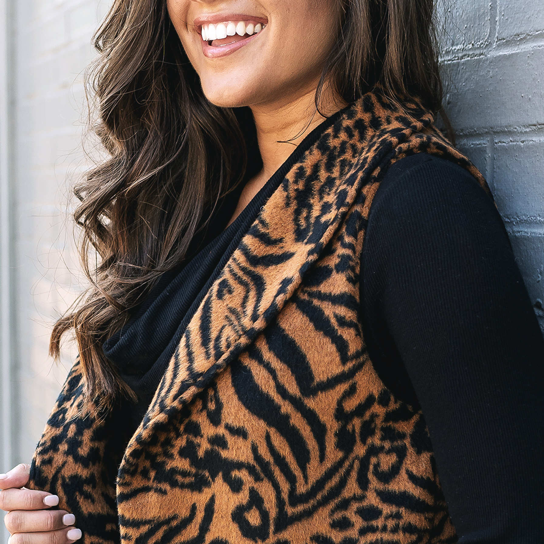 Cozy Fall Tiger Vest