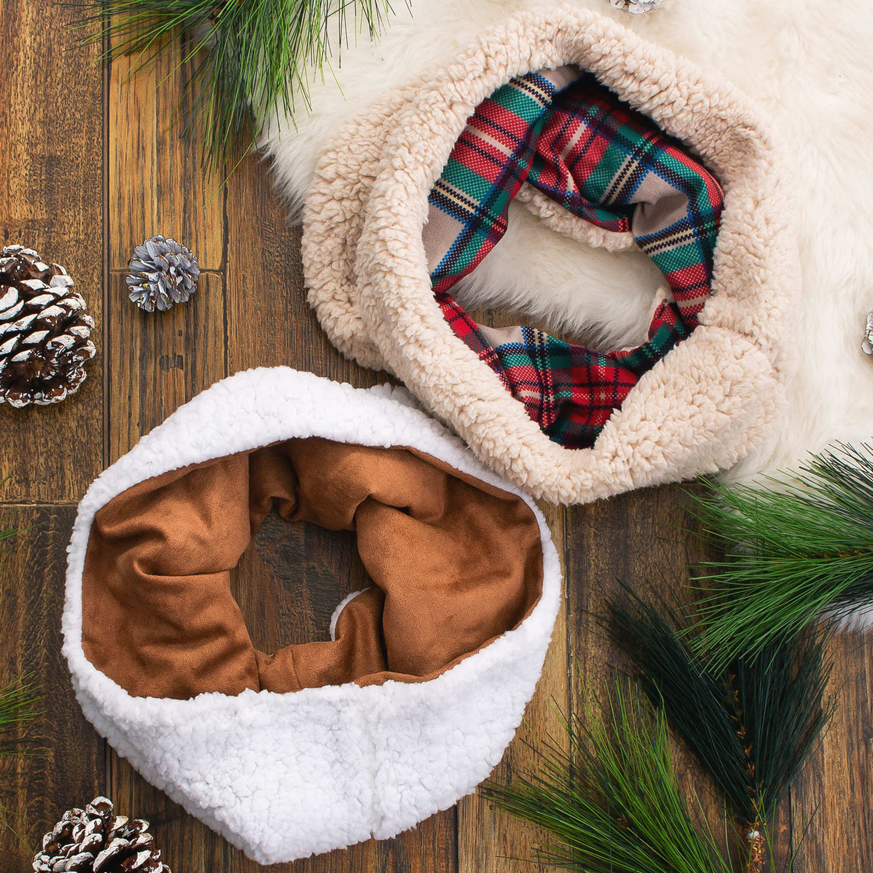 Sherpa Reversible Infinity Scarf - Marleylilly