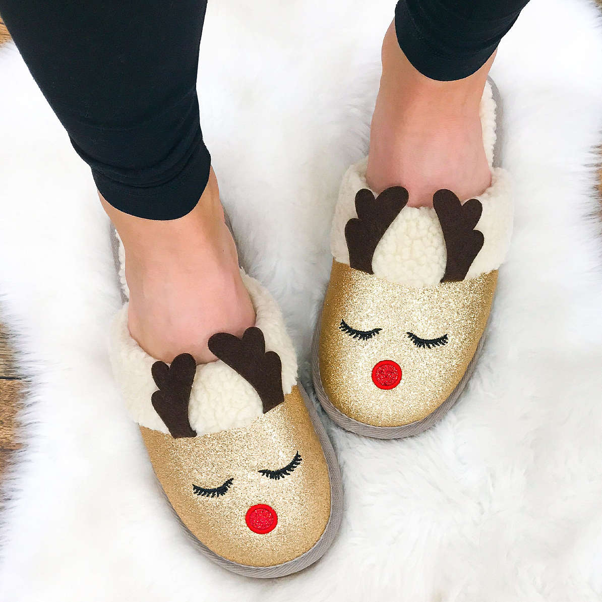 Christmas Reindeer Slippers - Marleylilly