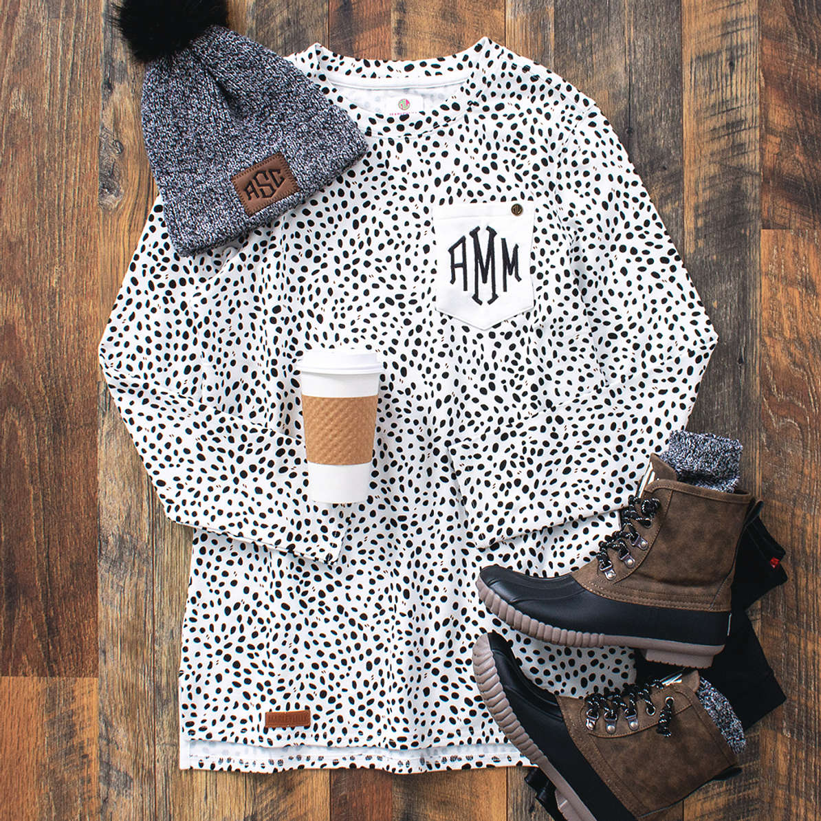 Monogrammed Leopard Sweatshirt - Marleylilly