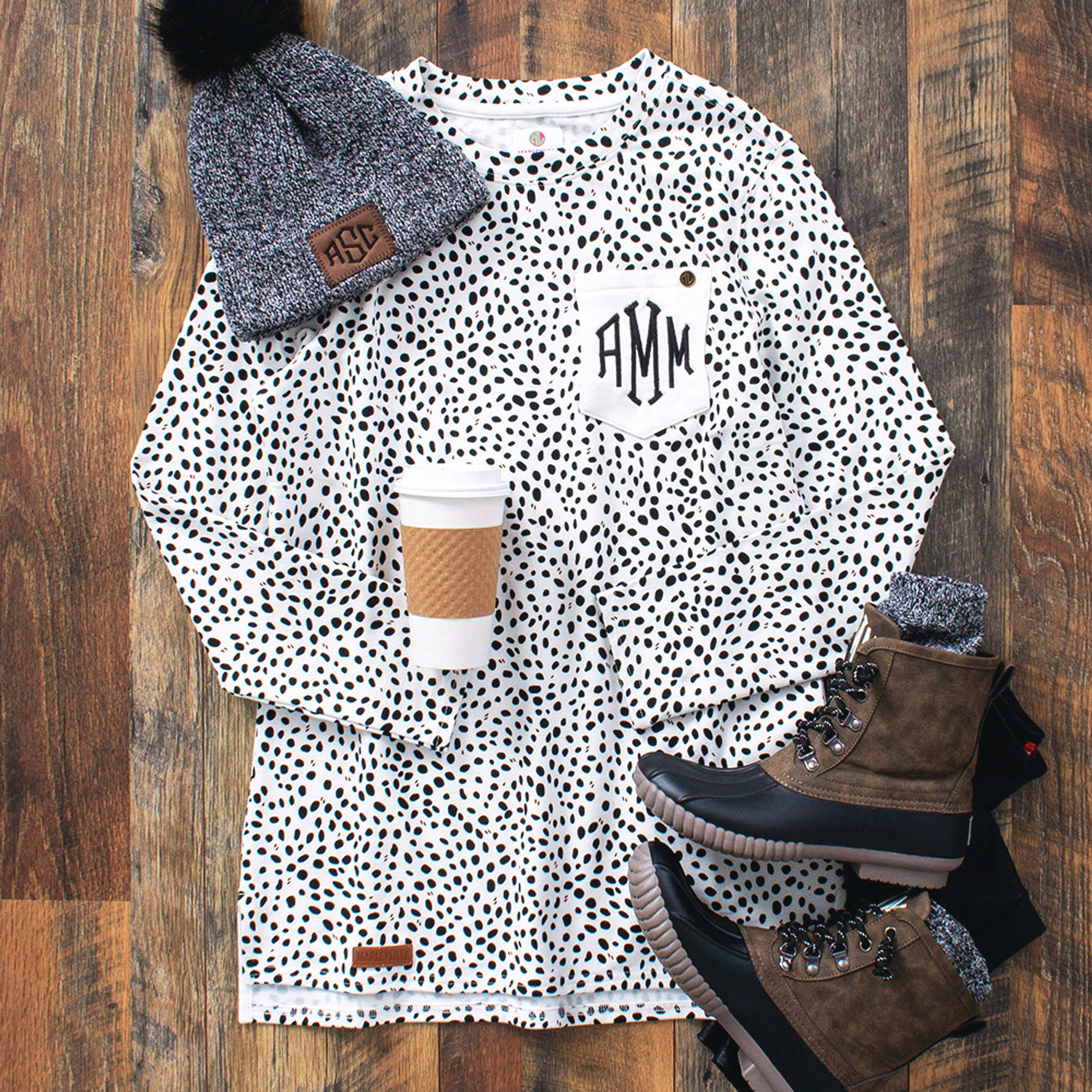 Monogrammed Leopard Sweatshirt - Marleylilly