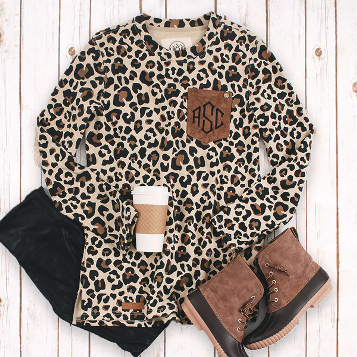 Women's Personalized Leopard Sweatshirt - Marleylilly