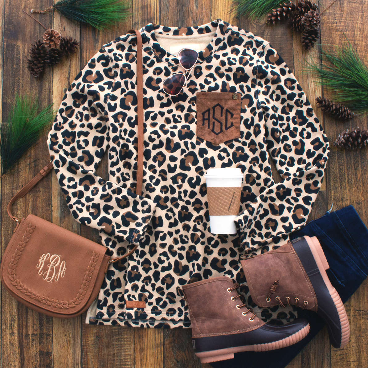 Women's Personalized Leopard Sweatshirt - Marleylilly