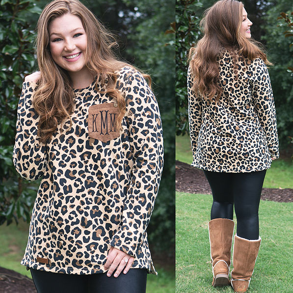 Women's Personalized Leopard Sweatshirt - Marleylilly