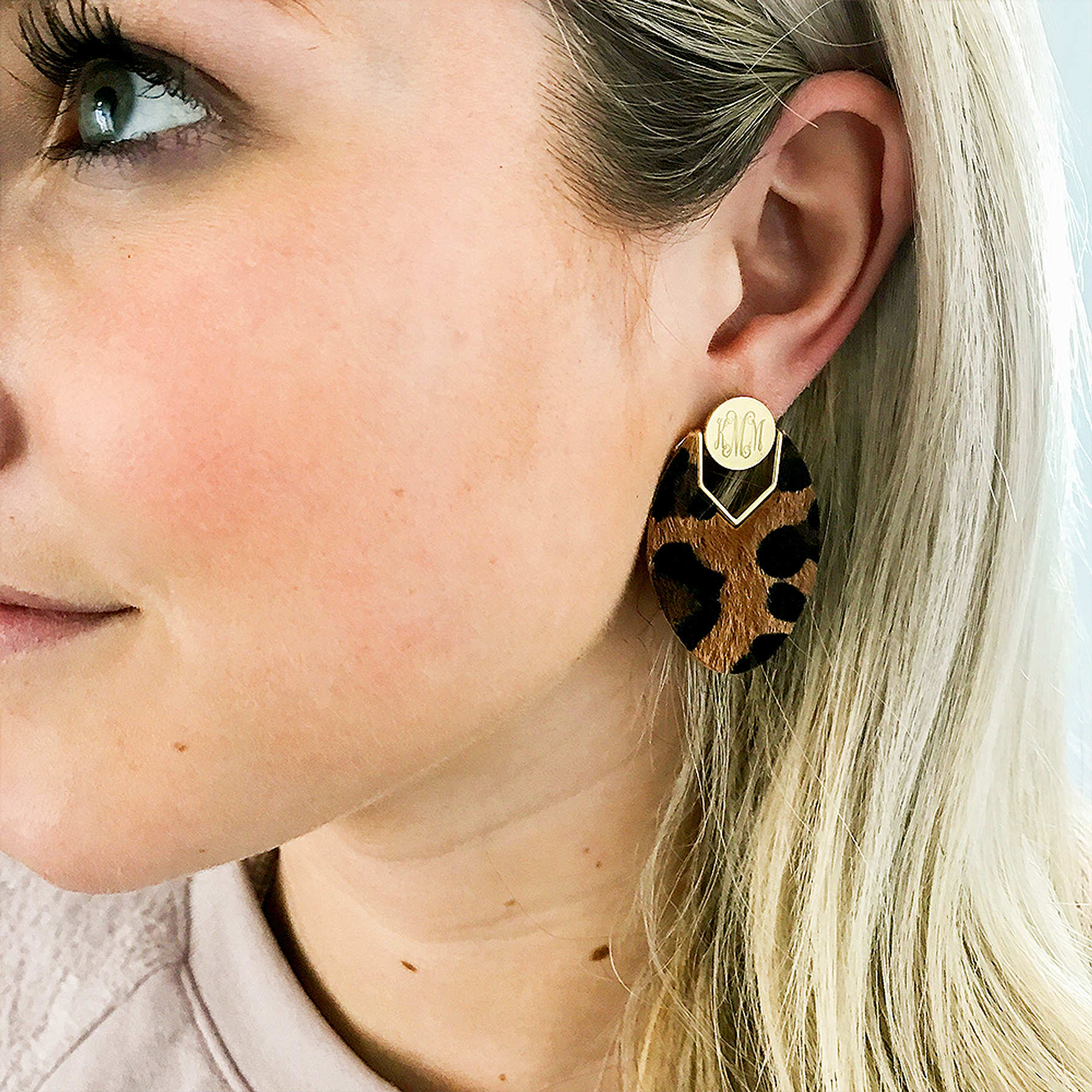 Personalized Lightweight Oval Earrings