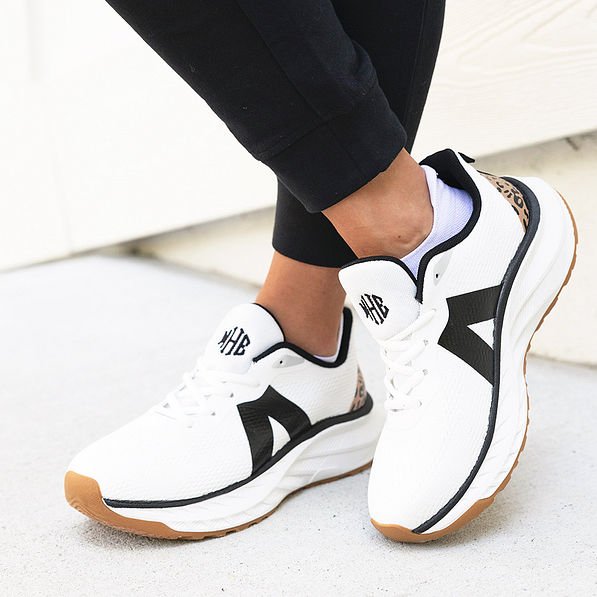 Monogrammed Leopard Sneakers | Lightweight Mesh & Foam