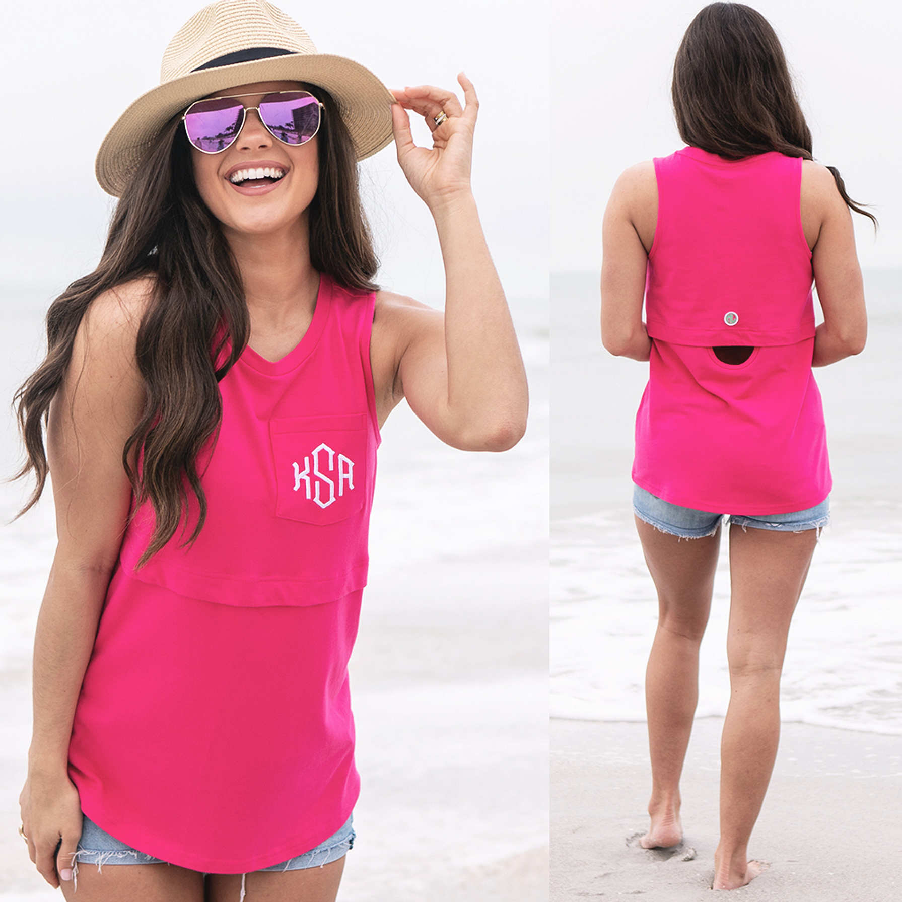 Monogrammed Dockside Tank Top - Marleylilly