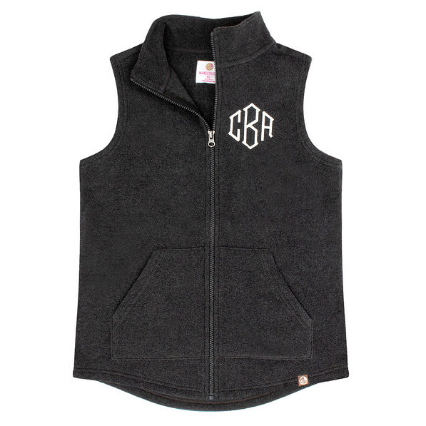 Ladies Personalized Fleece Vests - Marleylilly