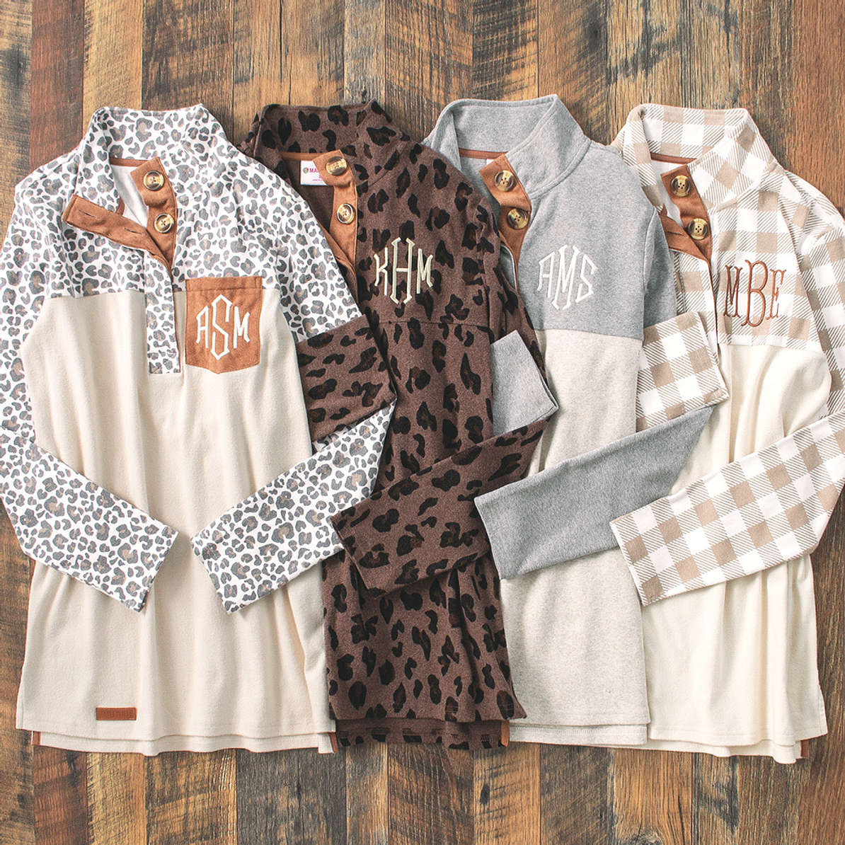 Monogrammed Popover Sweater Tunic - Marleylilly
