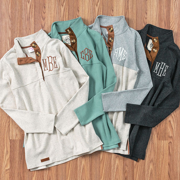 Monogrammed Popover Sweater Tunic - Marleylilly