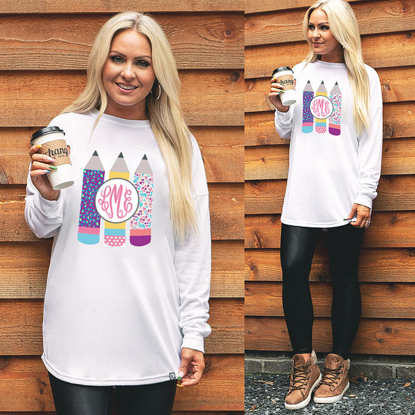 Monogrammed Long-Sleeve T-Shirt - Marleylilly