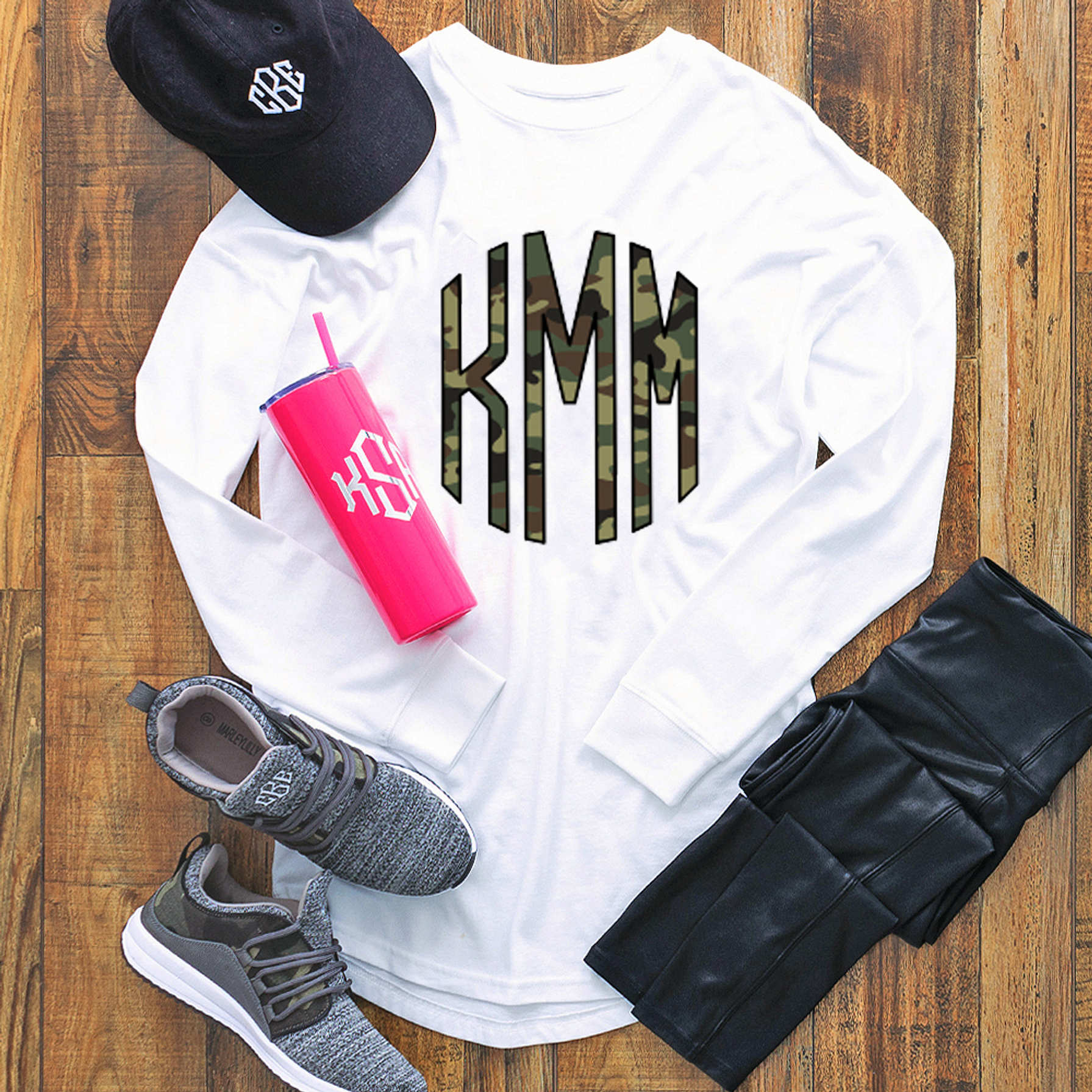 Monogrammed Long-Sleeve T-Shirt - Marleylilly