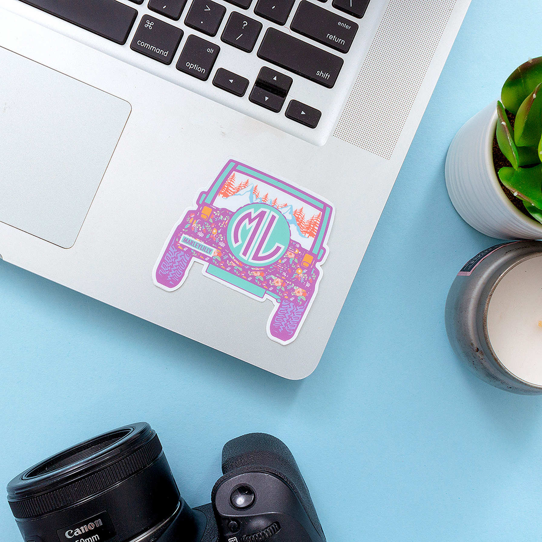 Jeep Mountain Sticker - Marleylilly Logo Jeep Decal